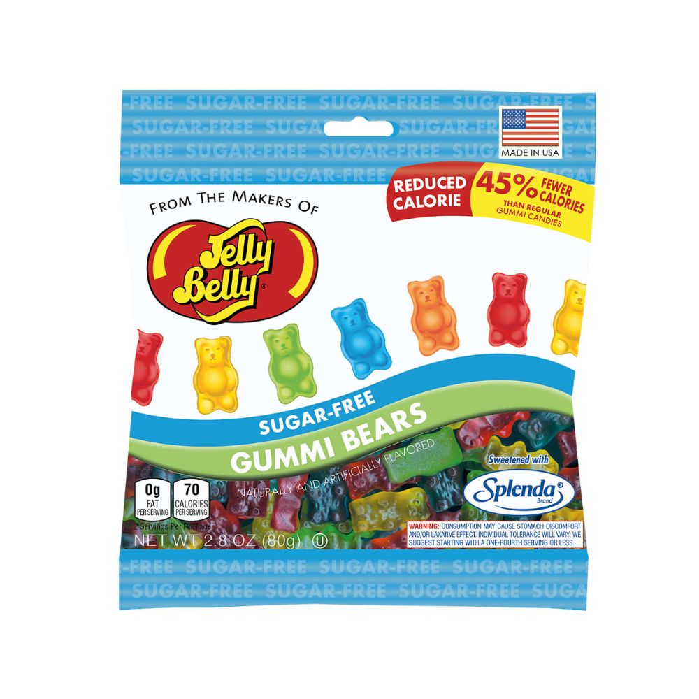 Jelly Belly Bears - orsetti gommosi alla frutta senza zucchero da 80g ...