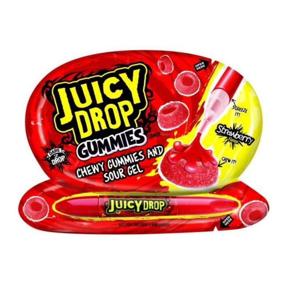 Juicy Drop Gummies and Sour Gel Strawberry - caramelle gommose e gel ...