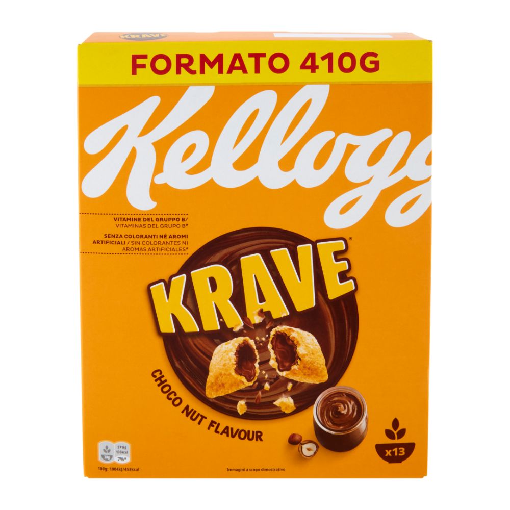 Kellogg's Krave - cereali ripieni di cioccolato alla nocciola da 410g – American Uncle