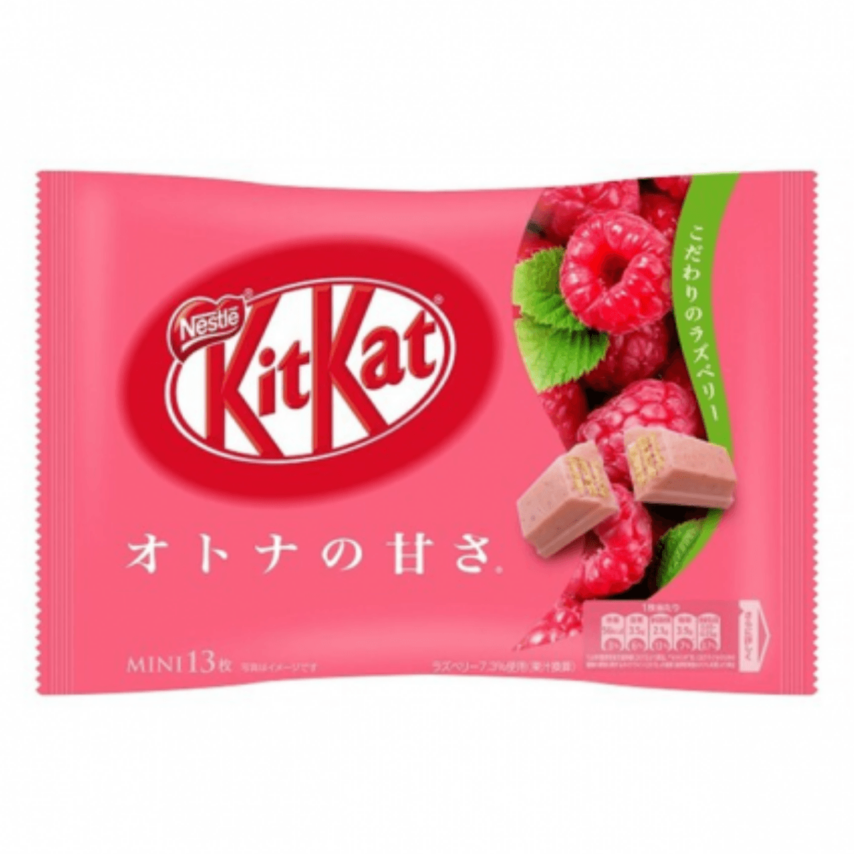 Kit Kat Mini Raspberry - wafer ripieni di crema al mirtillo rosso da ...