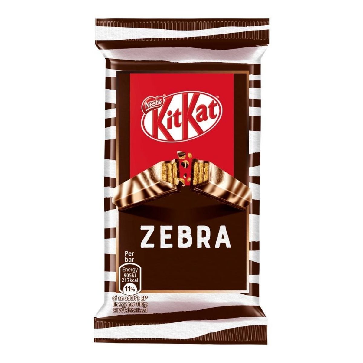 Kit Kat Zebra Dark & White - wafer ricoperto di cioccolato bianco e ...