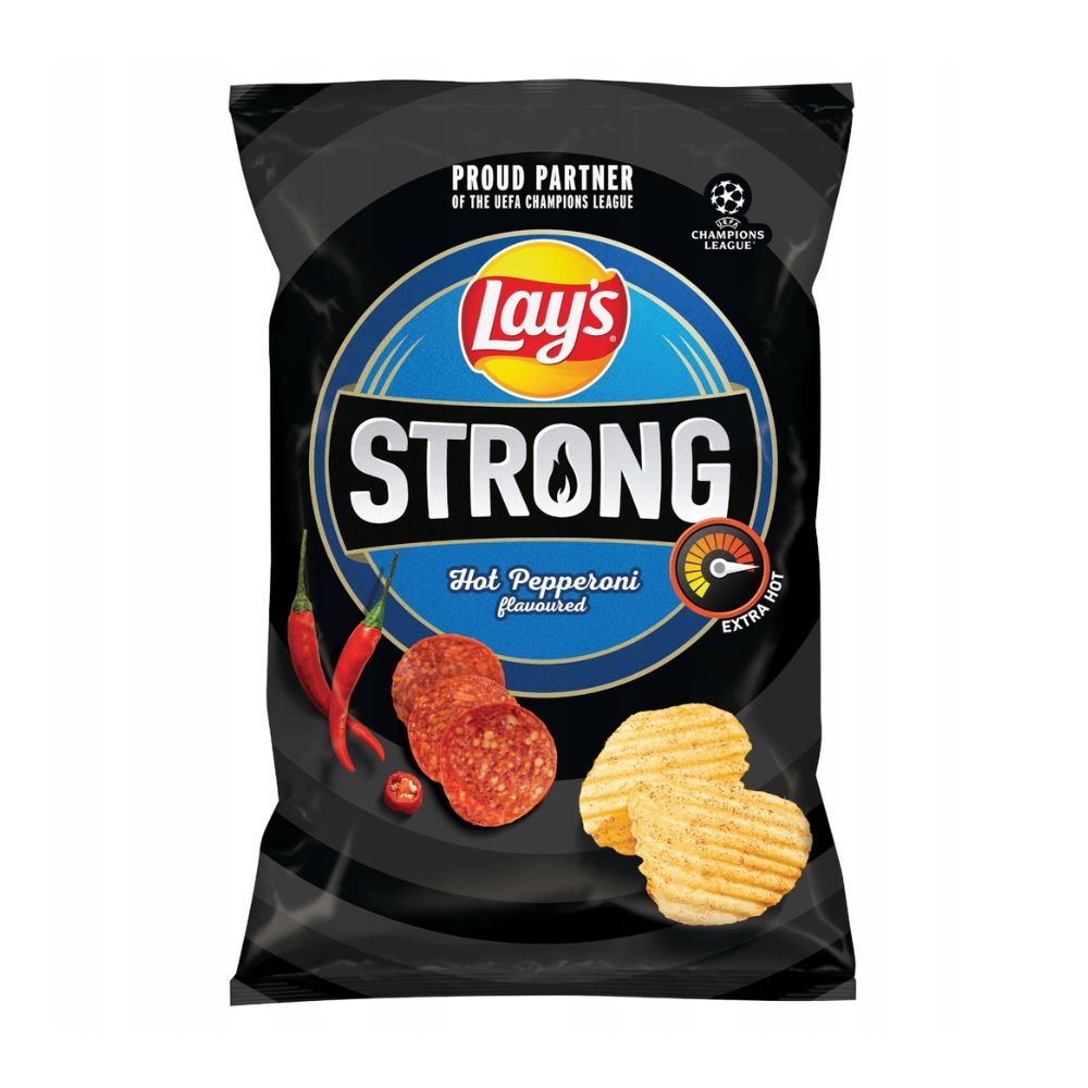 Lay's Strong Hot Pepperoni - patatine piccanti al gusto di salame da ...