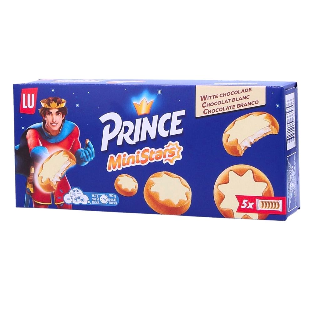 Lu Prince MiniStar White - biscotti ripieni al latte e cioccolato ...