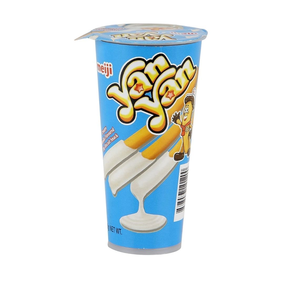 Meiji Vanilla Yan Yan - bastoncini ricoperti di crema alla vaniglia da ...