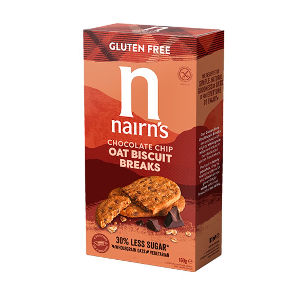 Nairn's Chocolate Chip Oat Biscuit Breaks - biscotti d'avena con gocce ...