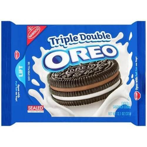 Oreo Triple Double - biscotti triplo strato a vaniglia e cioccolato da ...
