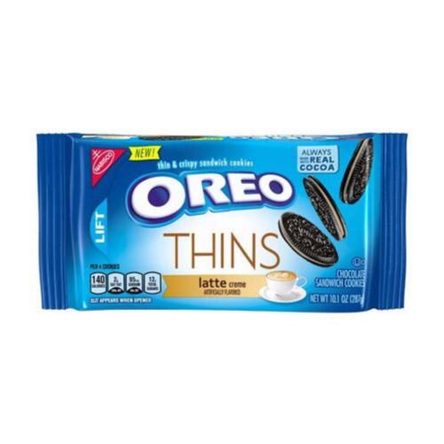 Oreo Thins Latte Creme - confezione di biscotti farciti con crema al ...