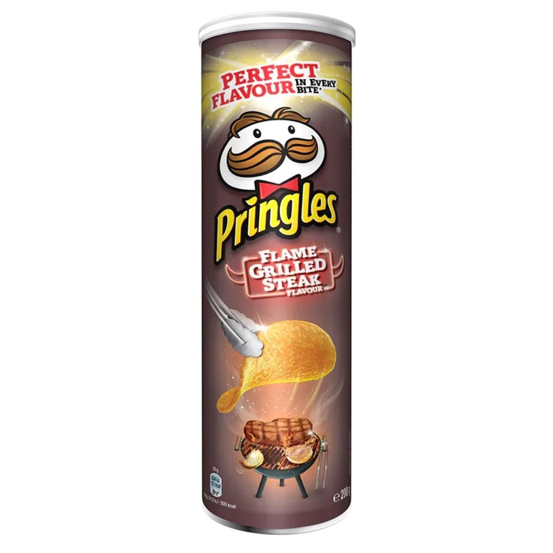 Pringles Flame Grilled Steak - patatine al sapore di bistecca da 200g ...