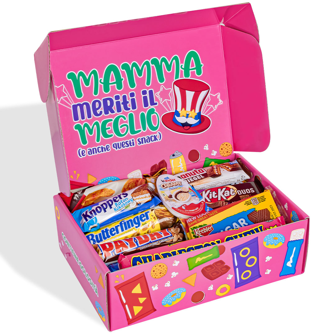 Snack Box “Mamma sei fenomenale”: scatola a sorpresa da 20 snack dolci ...
