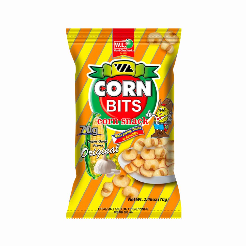 W.L. Corn Bits Corn Snack Super Garlic Original - mais all'aglio da 70g ...