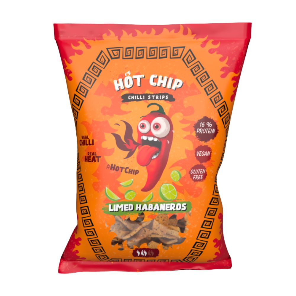 Hot Chip Chilli Strips Limed Habaneros - snack ai legumi al peperoncino ...
