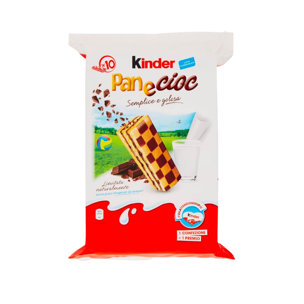 Kinder PaneCioc - 10 merendine al latte e al cioccolato da 30g ...