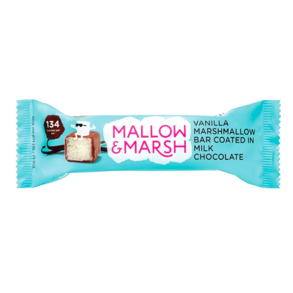 Mallow & Marsh Milk Chocolate Vanilla Marshmallow Bar - barretta di ...