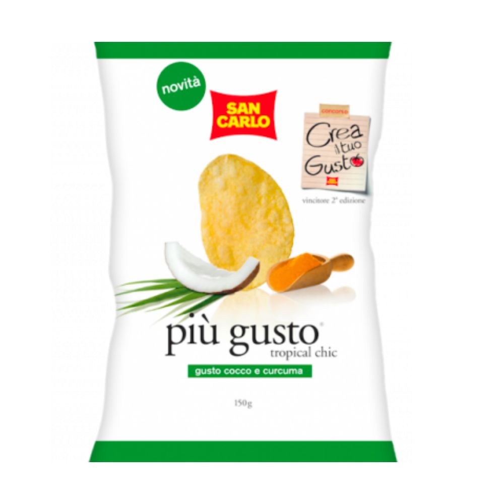 San Carlo Più Gusto Cocco e Curcuma - patatine al cocco e al curcuma da ...