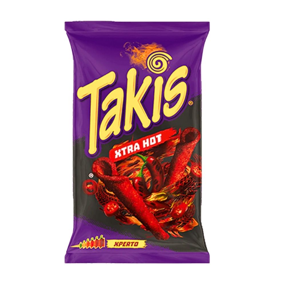 Takis Xtrahot - confezione di riccioli di tortillas al peperoncino ...